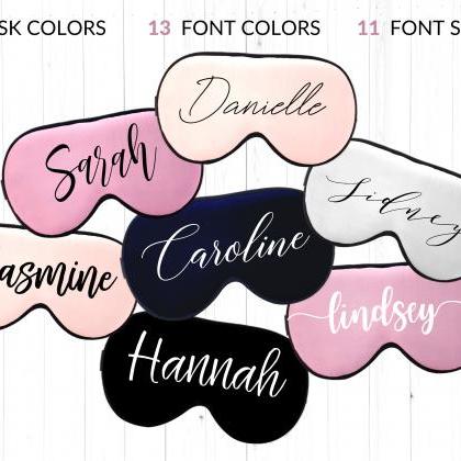 Personalized Sleep Mask | Custom Name Eye Mask | Silk Satin Mask ...