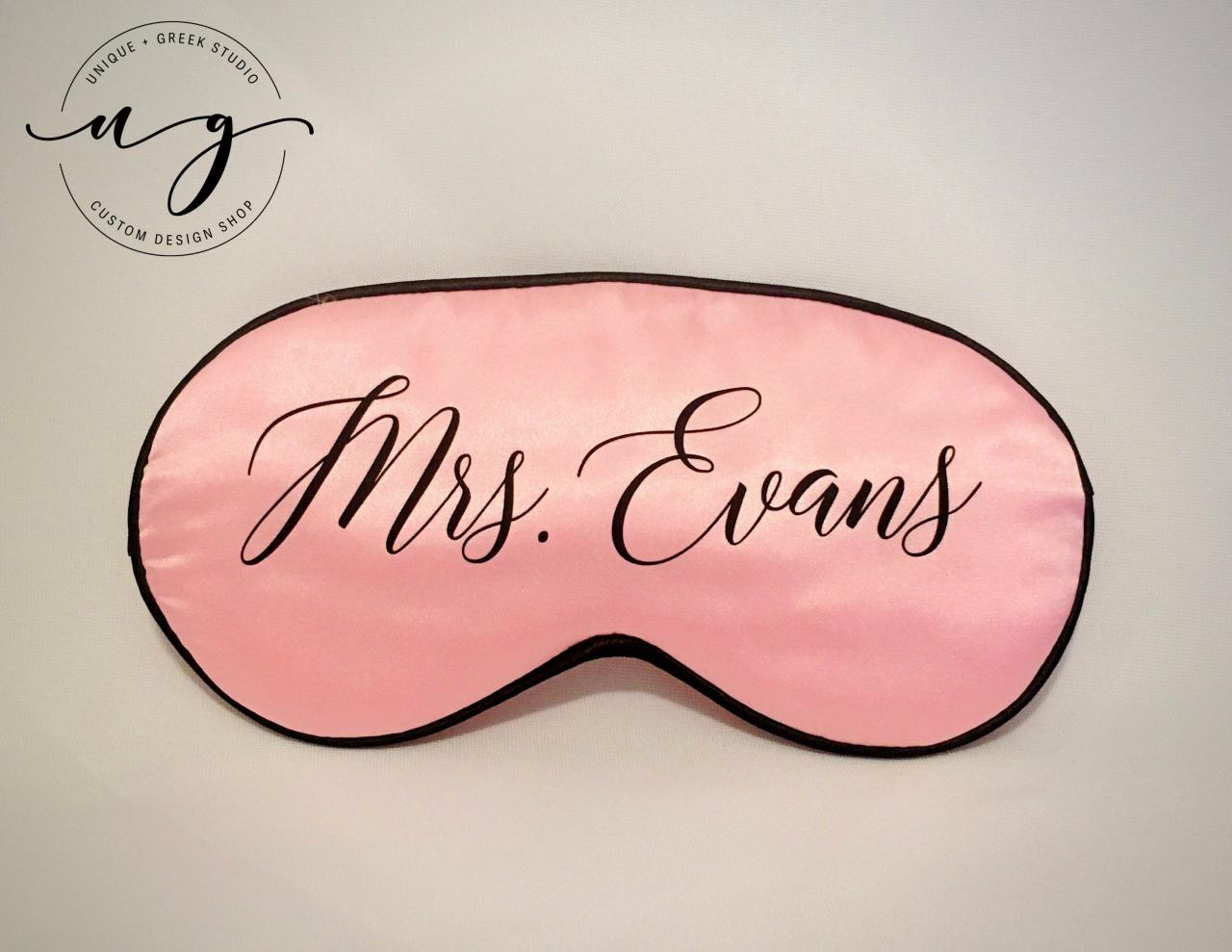 Personalized Sleep Mask | Custom Name Eye Mask | Silk Satin Mask ...