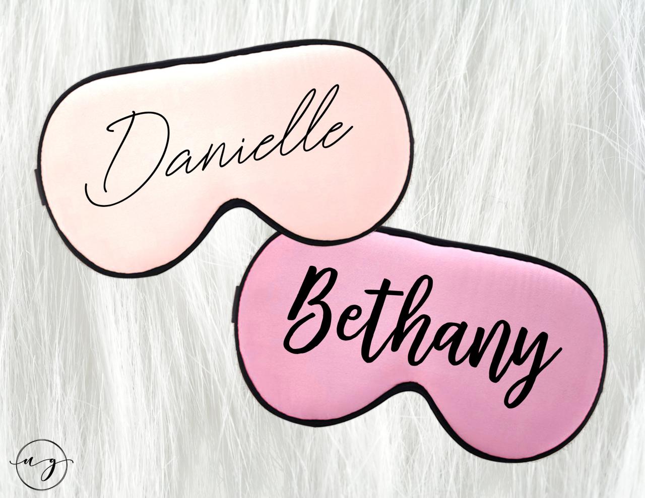 Personalized Sleep Mask | Custom Name Eye Mask | Silk Satin Mask ...