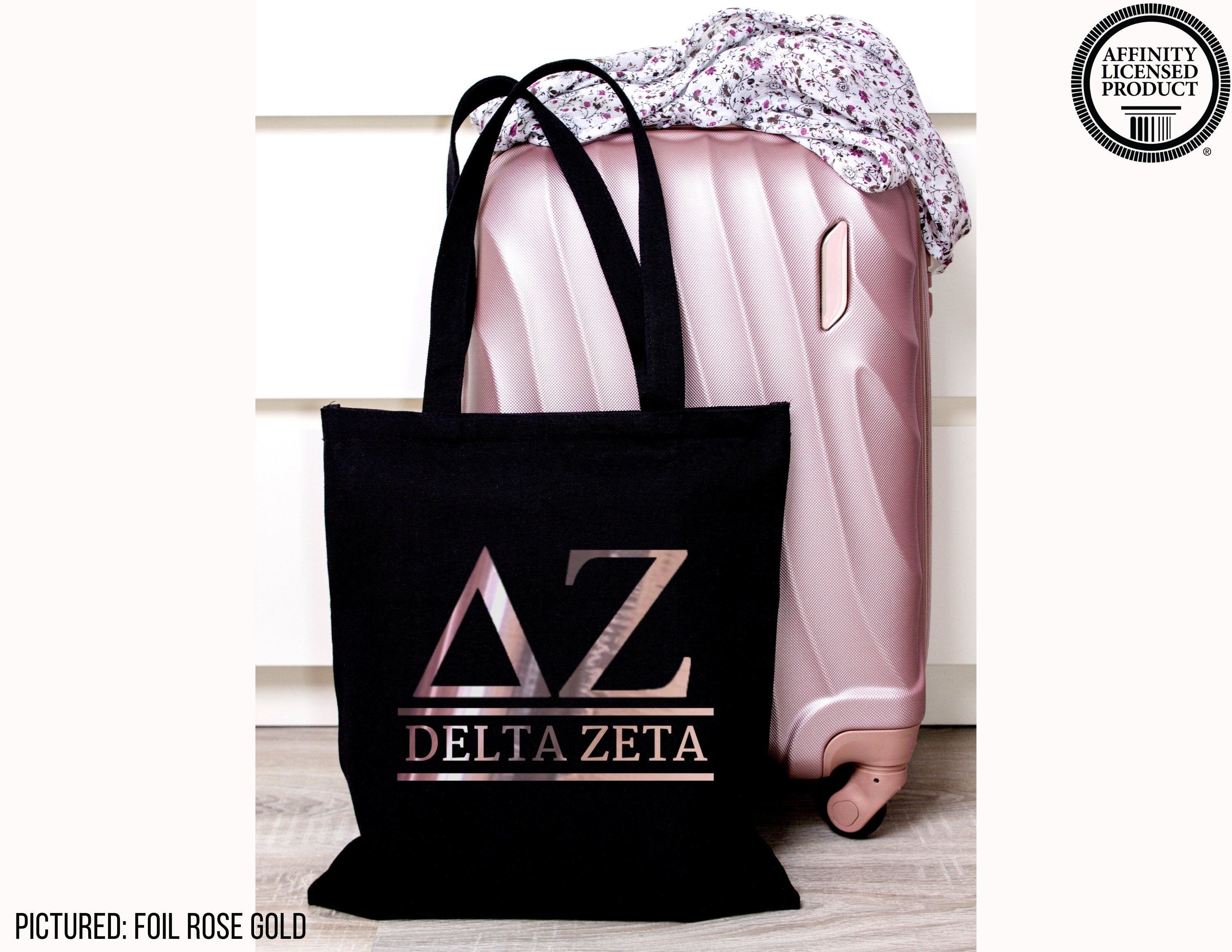 Sorority Tote | Greek Canvas Bag | Letters | Classic Letters | Foil ...
