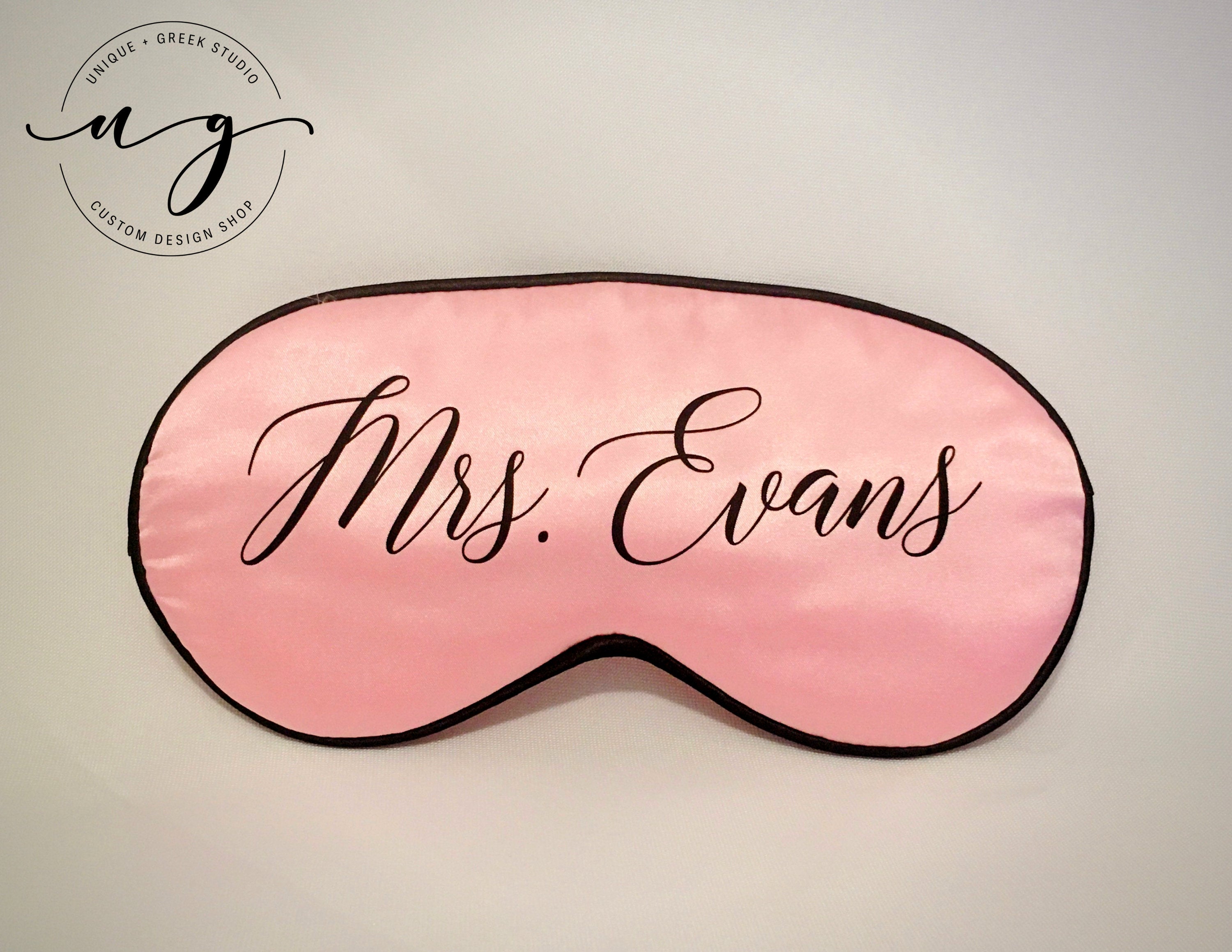 Personalized Sleep Mask | Custom Name Eye Mask | Silk Satin Mask ...